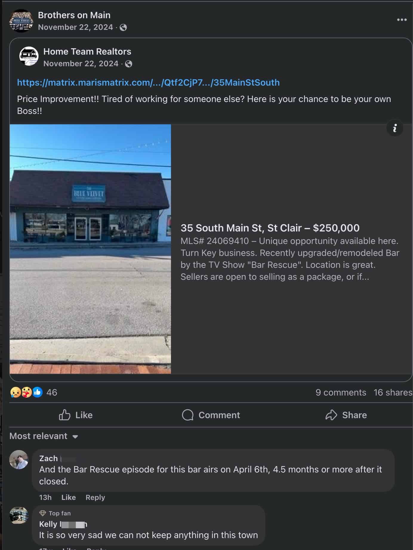 Blue Velvet Bar Rescue Update (Brothers on Main) - Still Open?